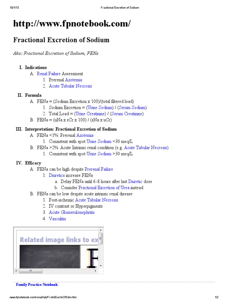 Fractional Excretion of Sodium | PDF | Social Science | Science ...