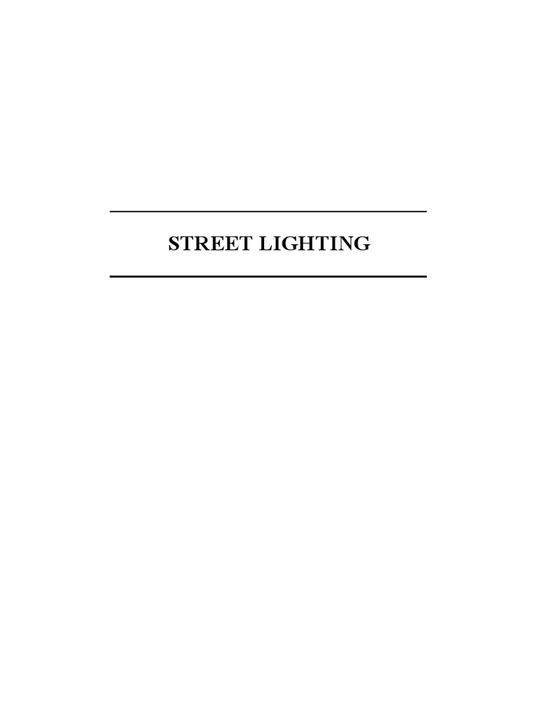 Street Lighting Standards | PDF | Street Light | Lighting