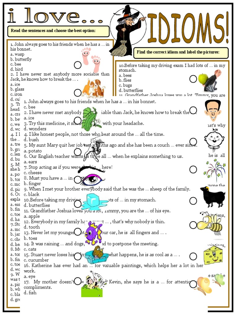 Idiom Quiz and Answers | PDF