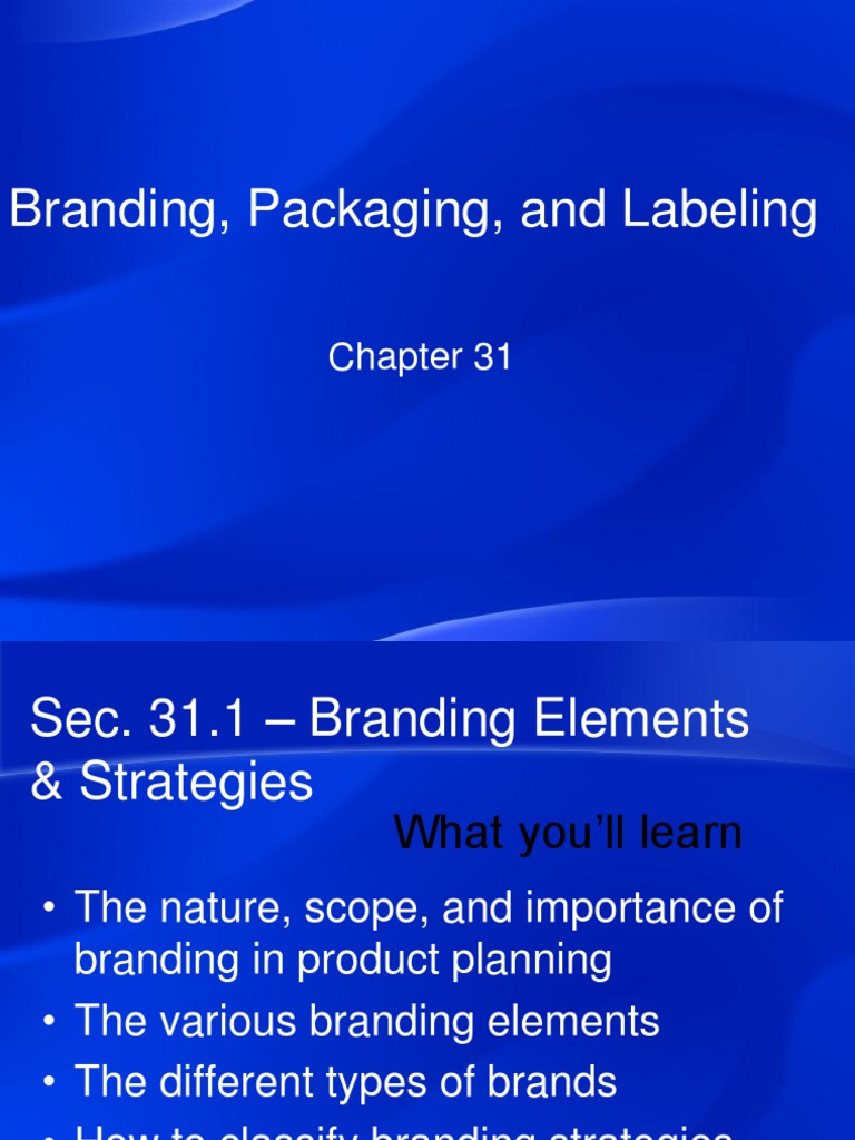 Branding, Packaging, and Labeling | PDF | Brand | Retail
