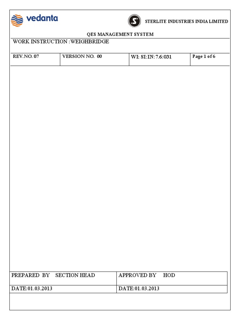 031 Weighbridge | PDF | Calibration | Engineering