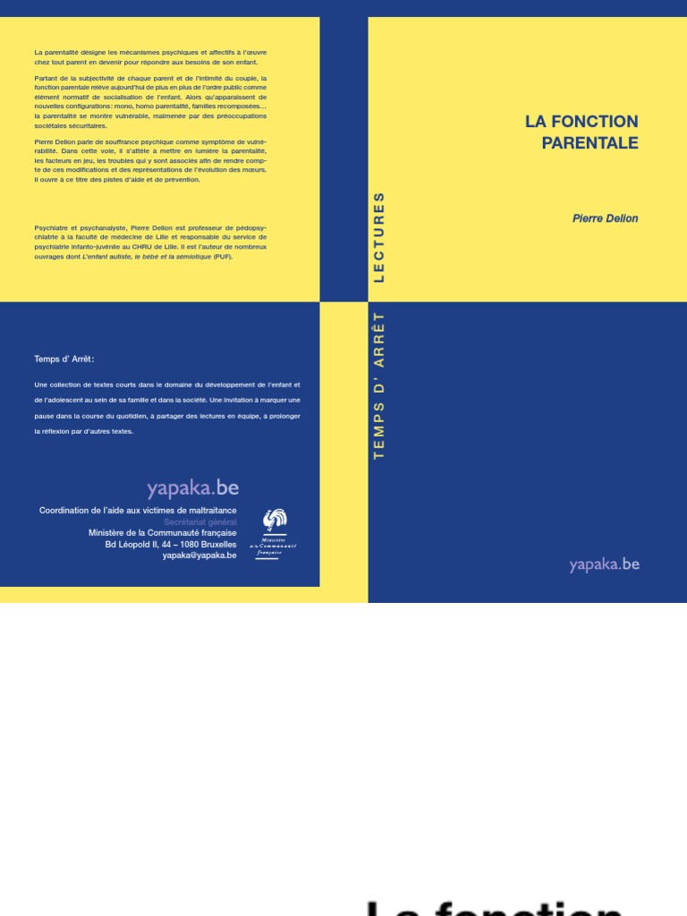 La Fonction Parentale - Pierre Delion | PDF | Parenté | Dépression ...