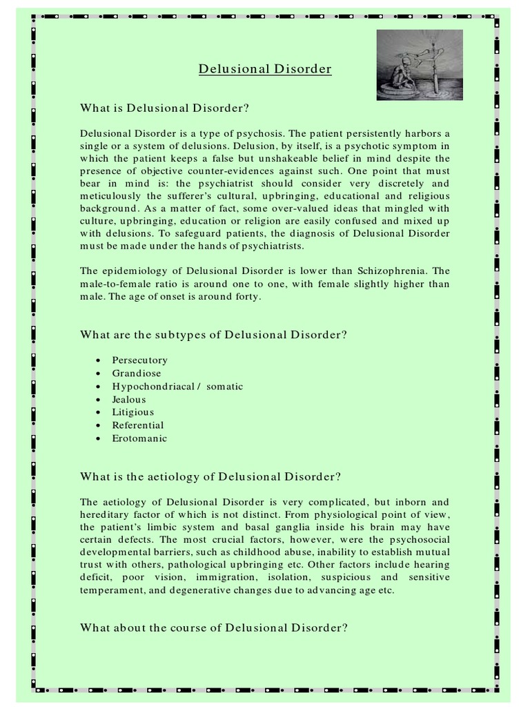 What Is Delusional Disorder? | PDF | Delusion | Schizophrenia