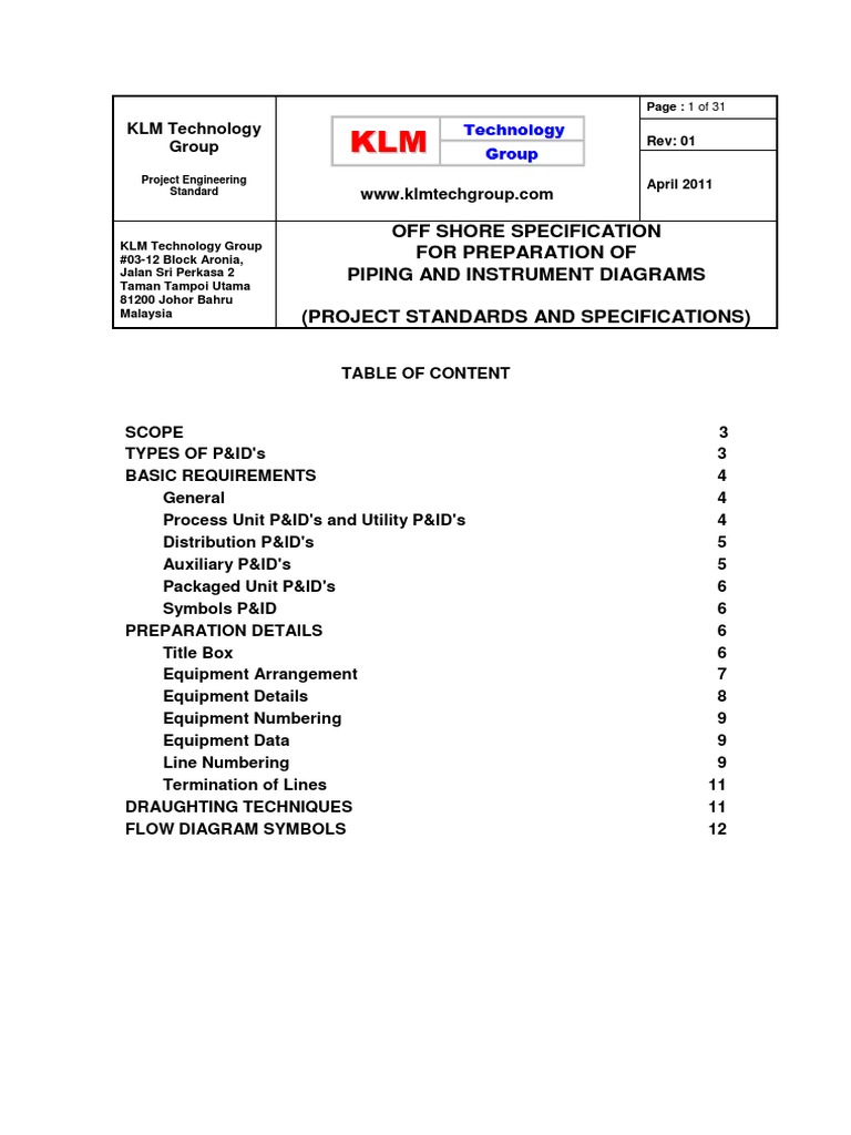 PROJECT STANDARDS and SPECIFICATIONS Offshore Piping and ...