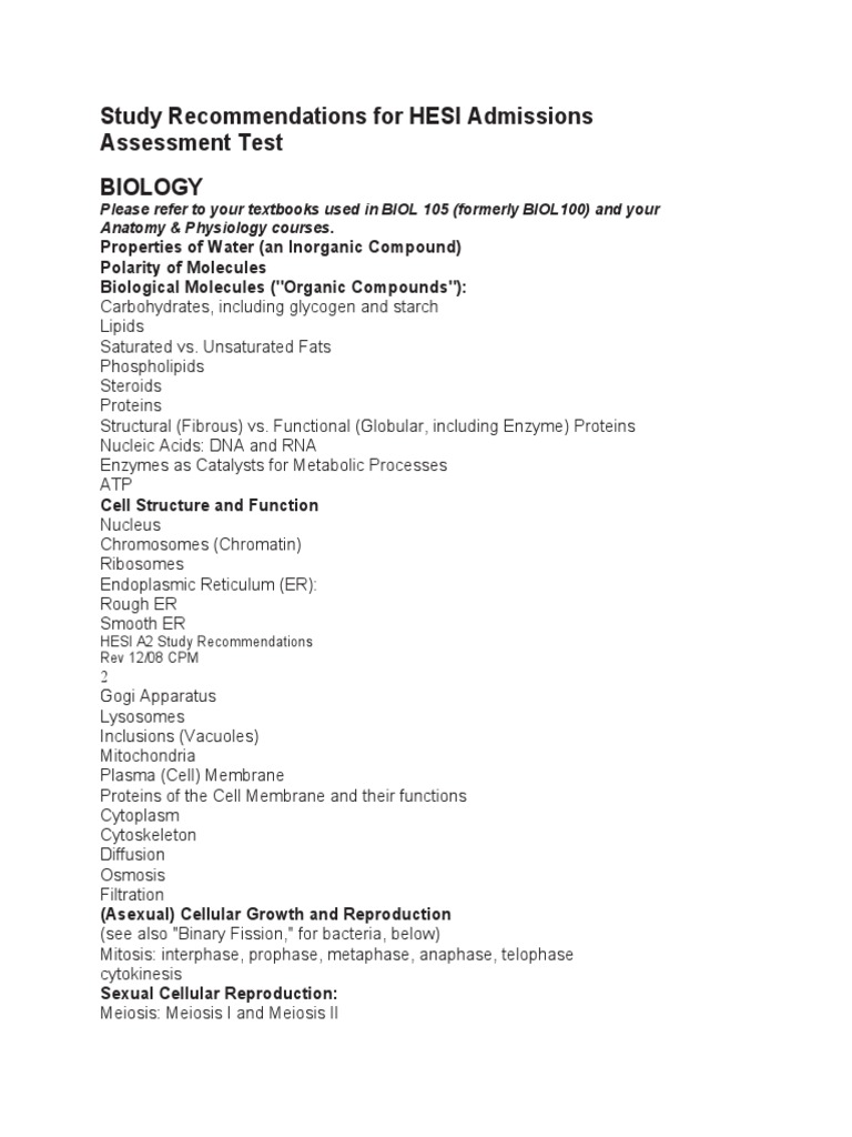Hesi Study Guide | PDF | Human Digestive System | Digestion