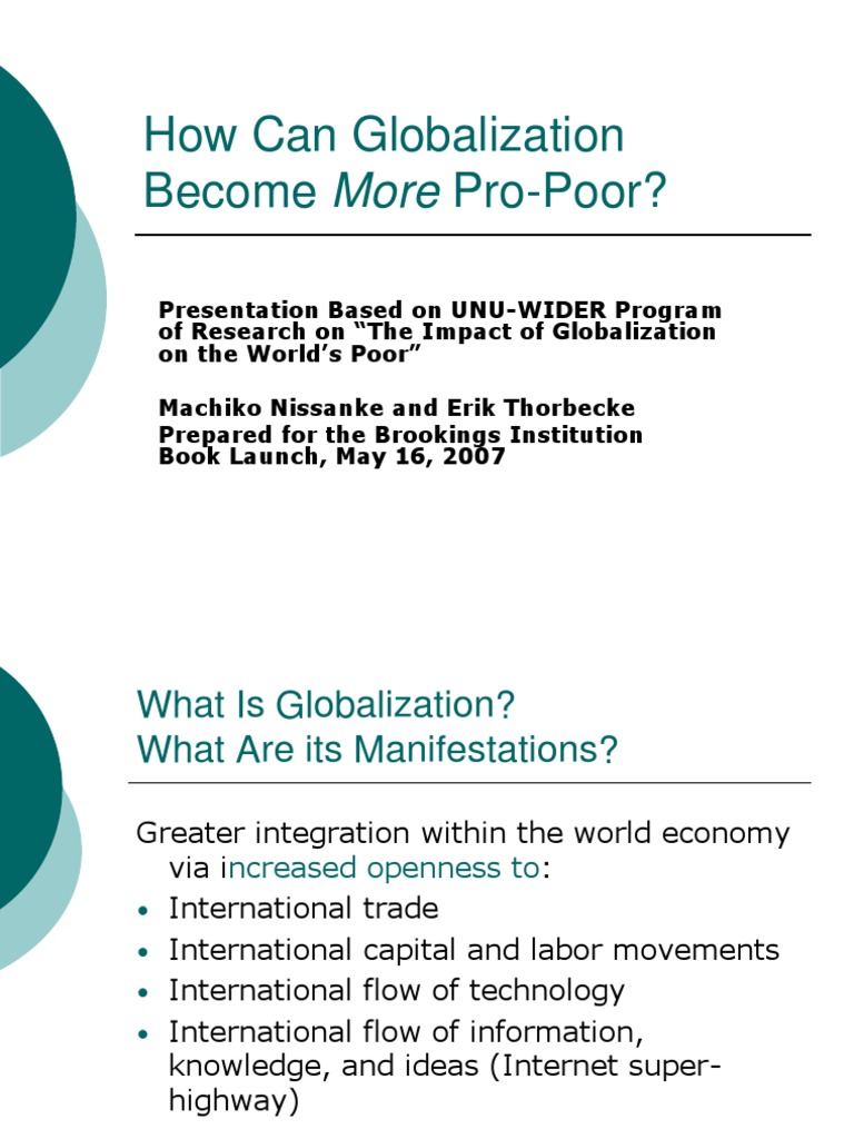 Impact of Globalization to the Poor | Globalization | Poverty
