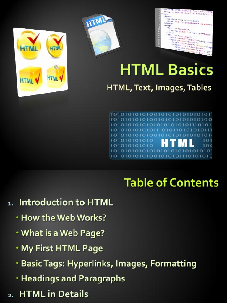 HTML CSS JavaScript Basics | PDF | Html Element | Html