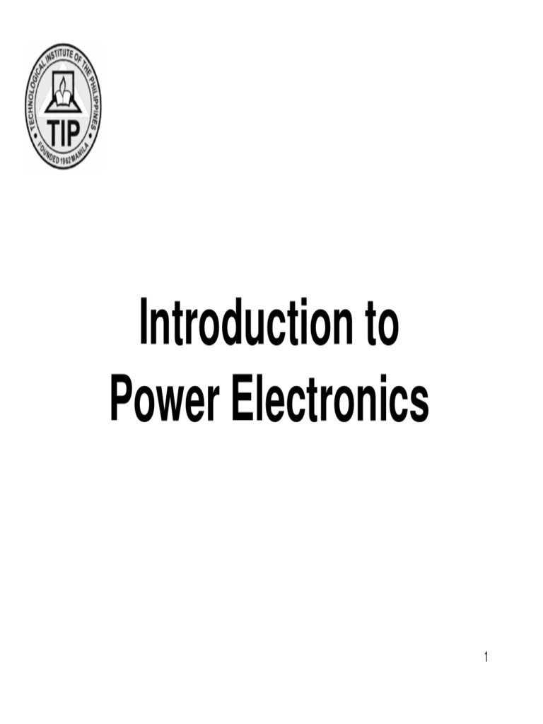 Lesson 1 - Introduction To Power Electronics | PDF | Power Electronics ...