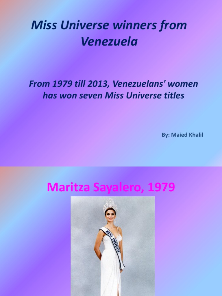 Venezuela's Miss Universe Winners List | PDF
