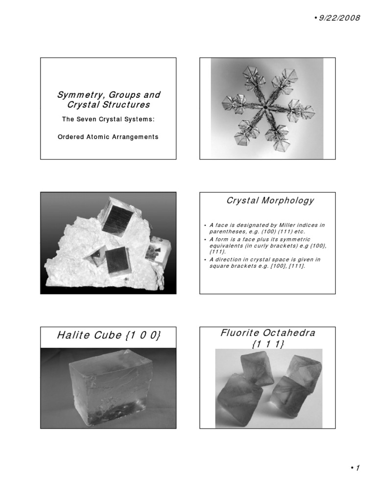 Mineral Symmetry | Crystal Structure | Mineralogy