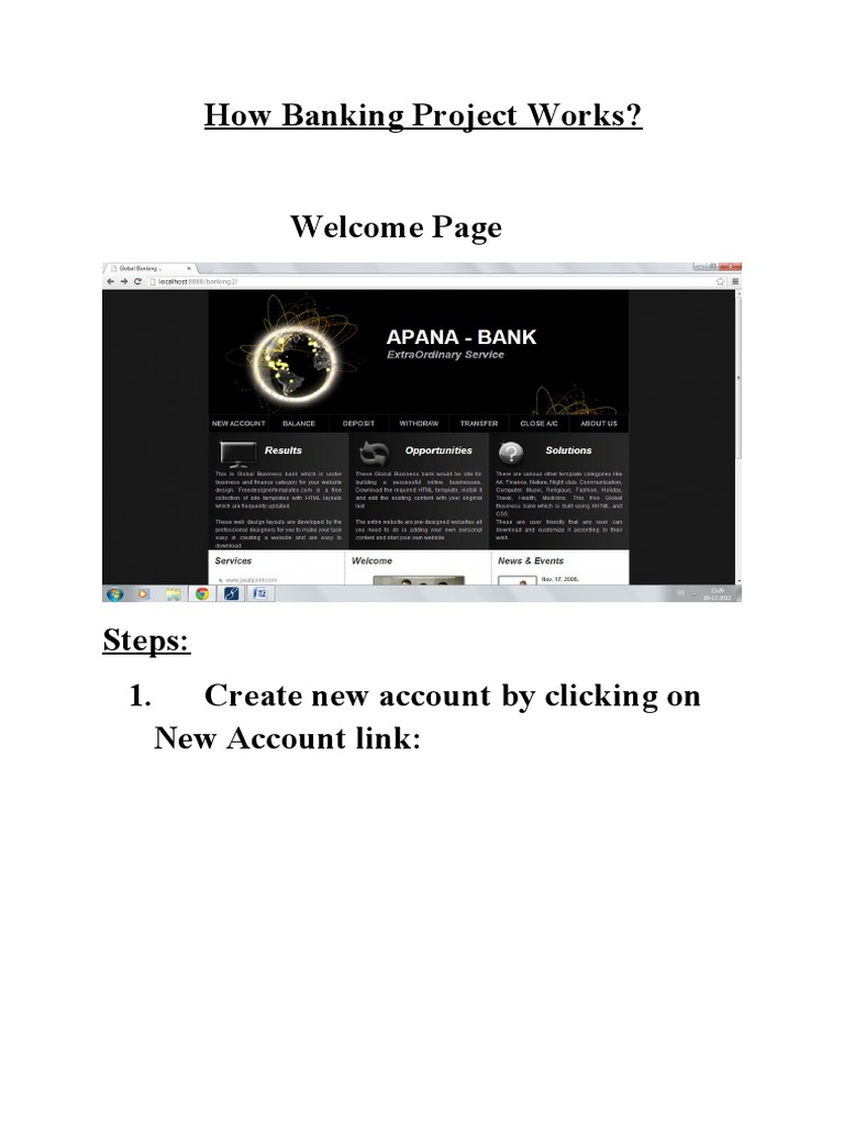 Overview of Banking Project Steps | PDF | Finance & Money Management