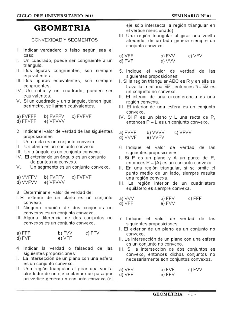 Segmentos y Concavidad | PDF | Conjunto convexo | Triángulo