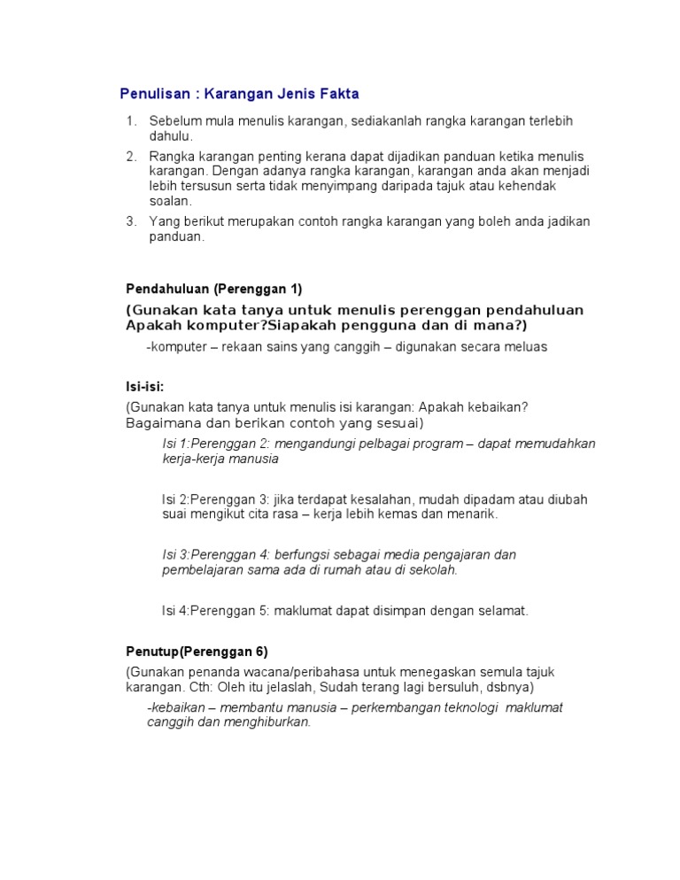 Karangan Fakta | PDF