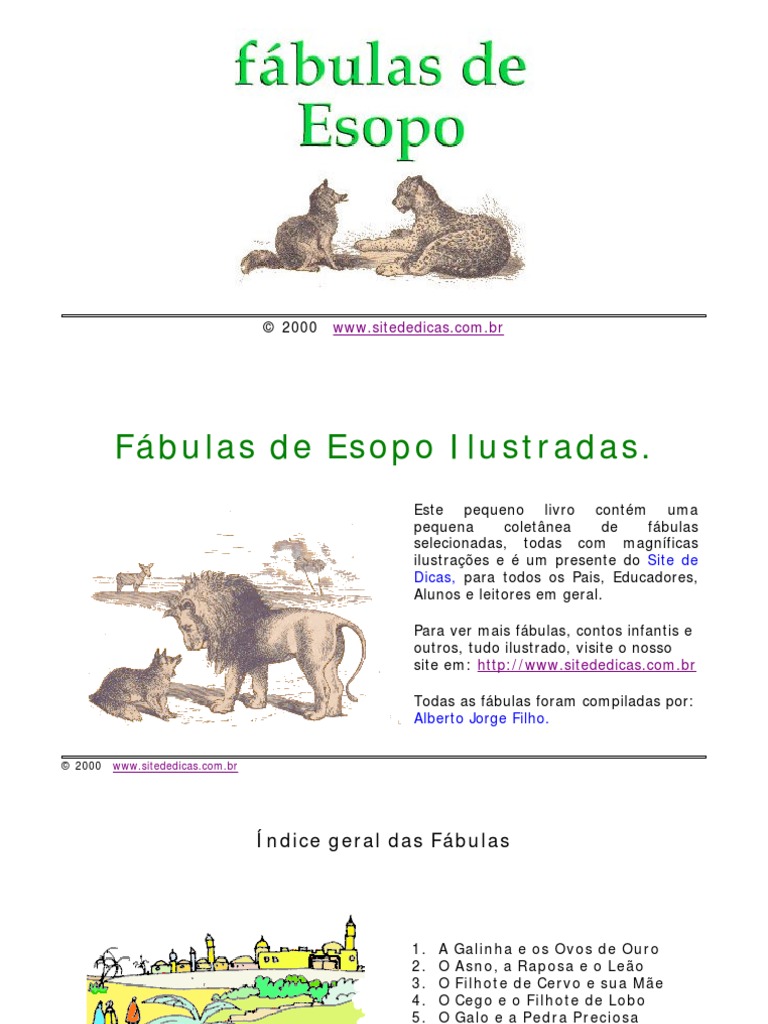 Fábulas De Esopo Pdf