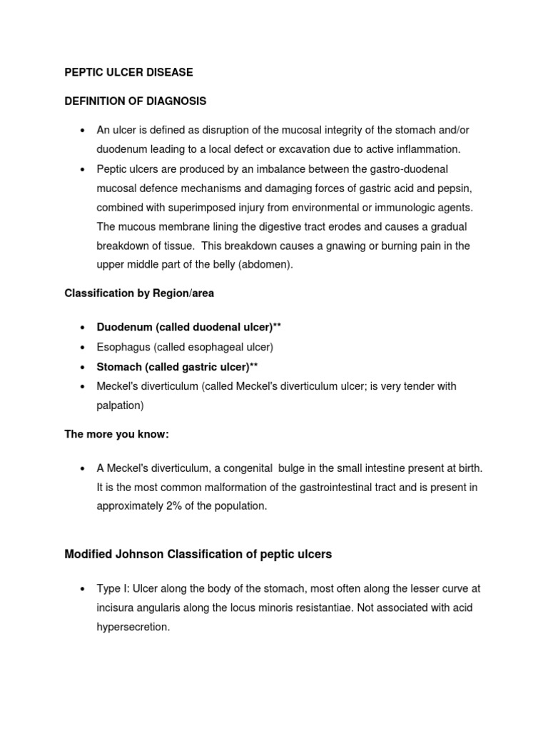 Peptic Ulcer Disease | Download Free PDF | Stomach | Gastroenterology