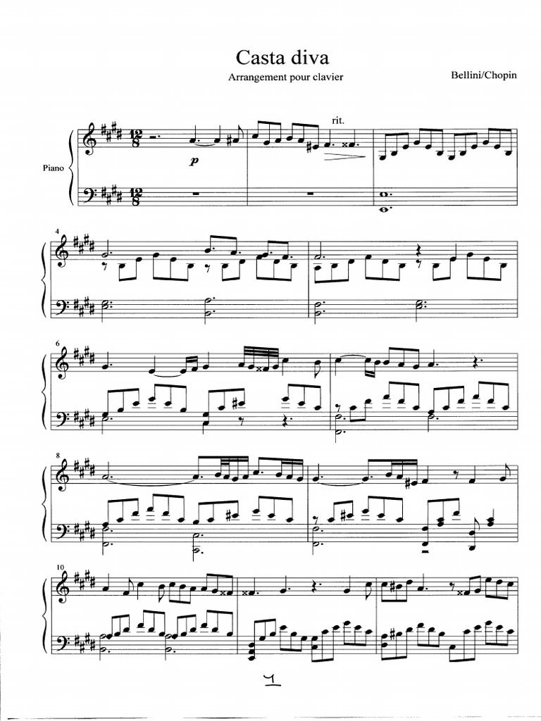 Chopin Bellini Casta Diva | PDF