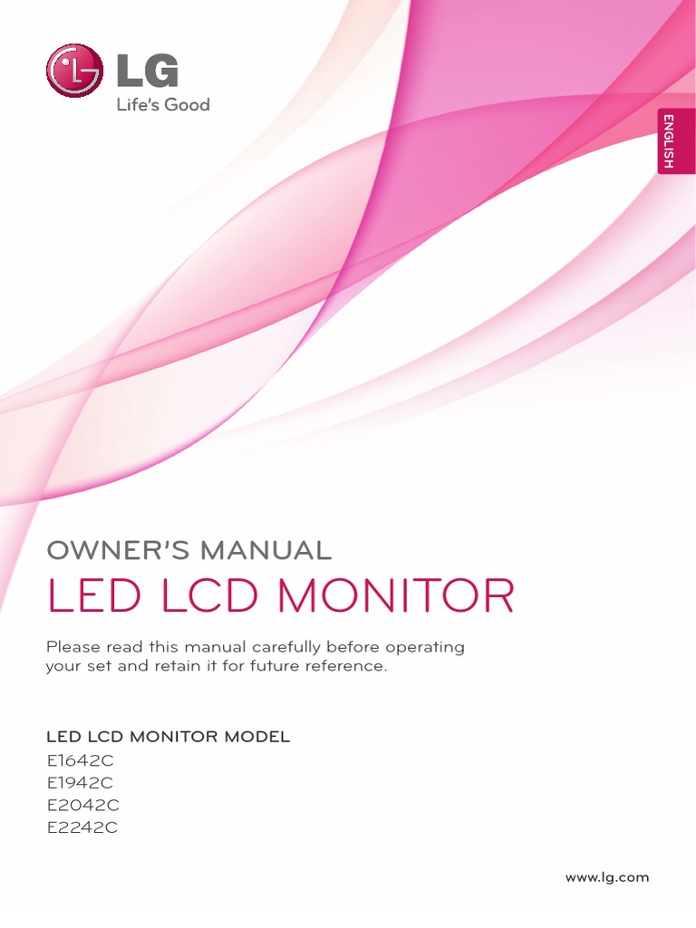 LG LED Monitor Owner's Manual | PDF | Computer Monitor | Display Resolution