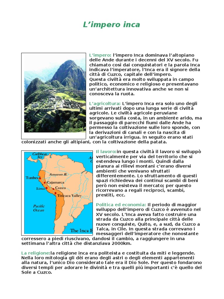 L'impero Inca | PDF