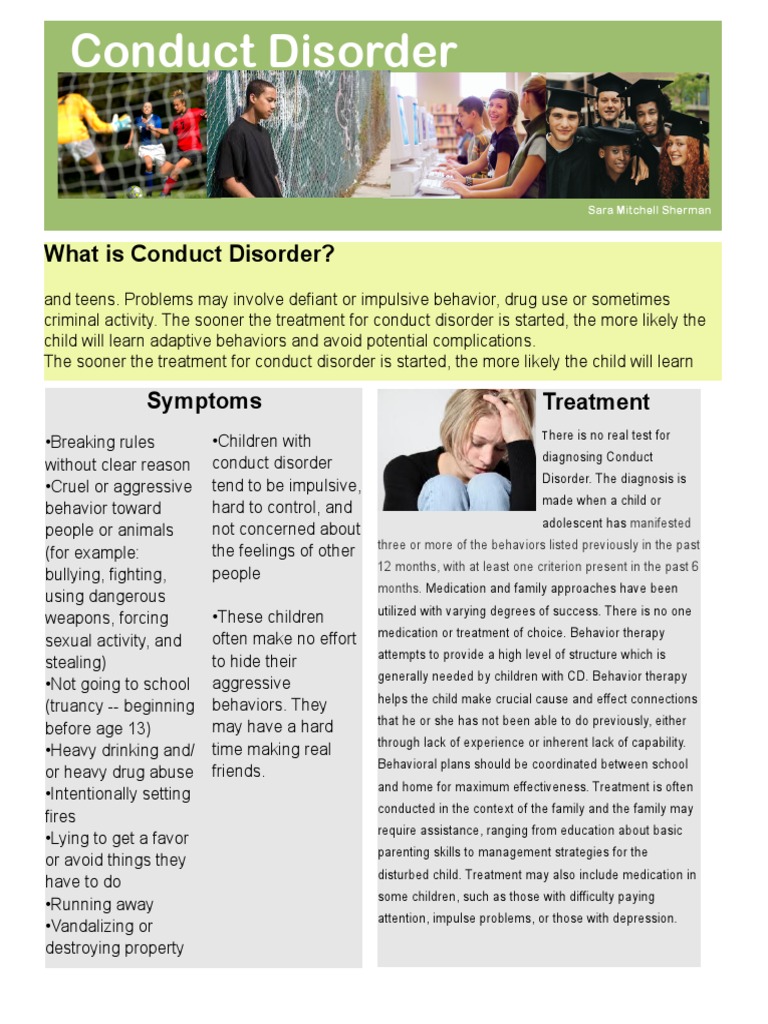 Conduct Disorder: Symptoms and Treatment | PDF | Impulsivity | Behavior