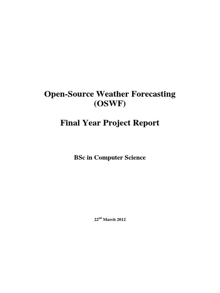 Open Source Weather Forecasting | PDF | Numerical Weather Prediction ...