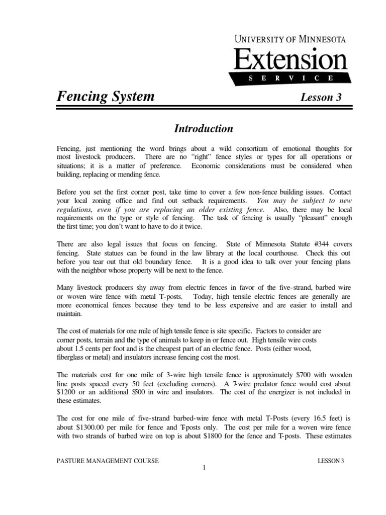 Fencing System: Lesson 3 | PDF | Knot | Electrical Conductor