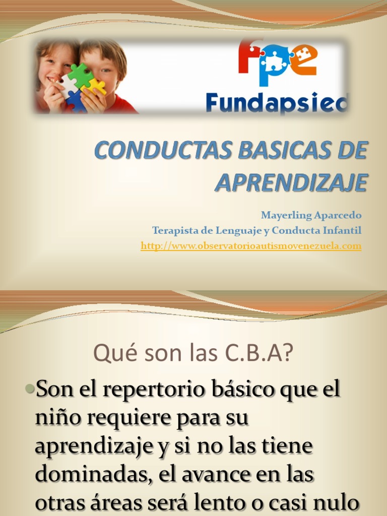 Conductas Basicas de Aprendizaje Adolfo Ruiz | PDF | Aprendizaje ...