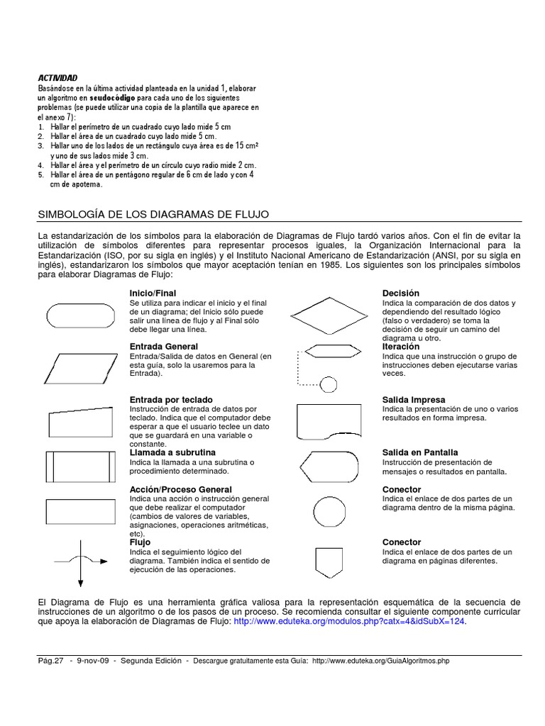Simbología y Aplicaciones de Diagramas de Flujo | PDF | Algoritmos ...