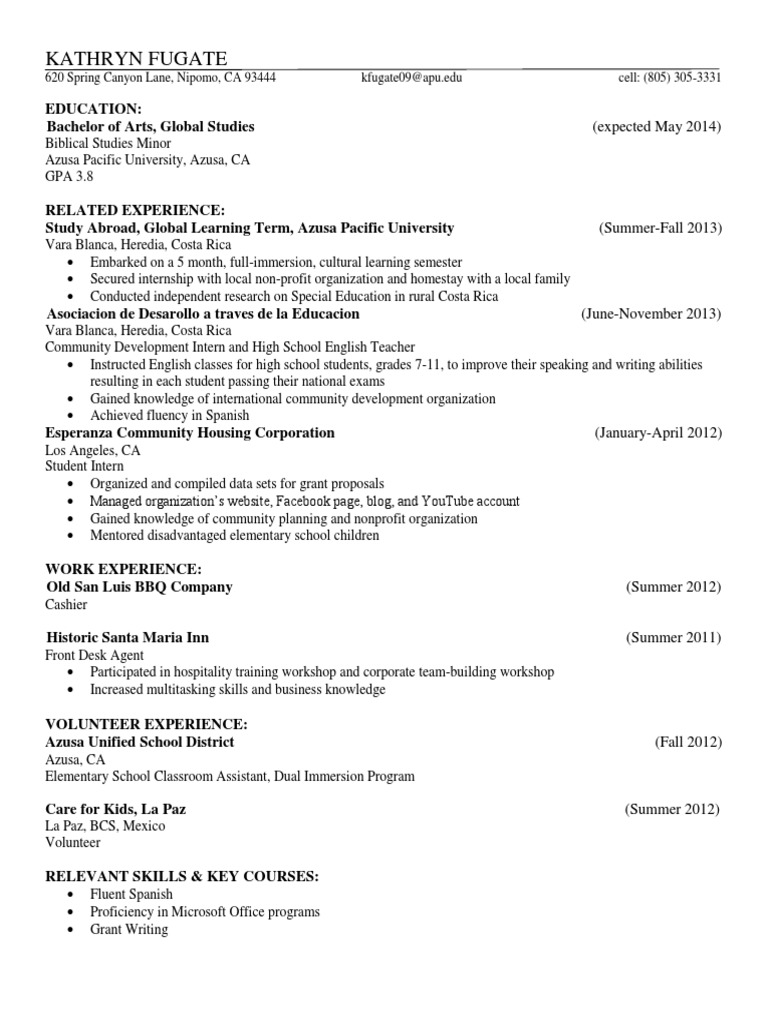 Vocation Project Portfolio Resume | PDF