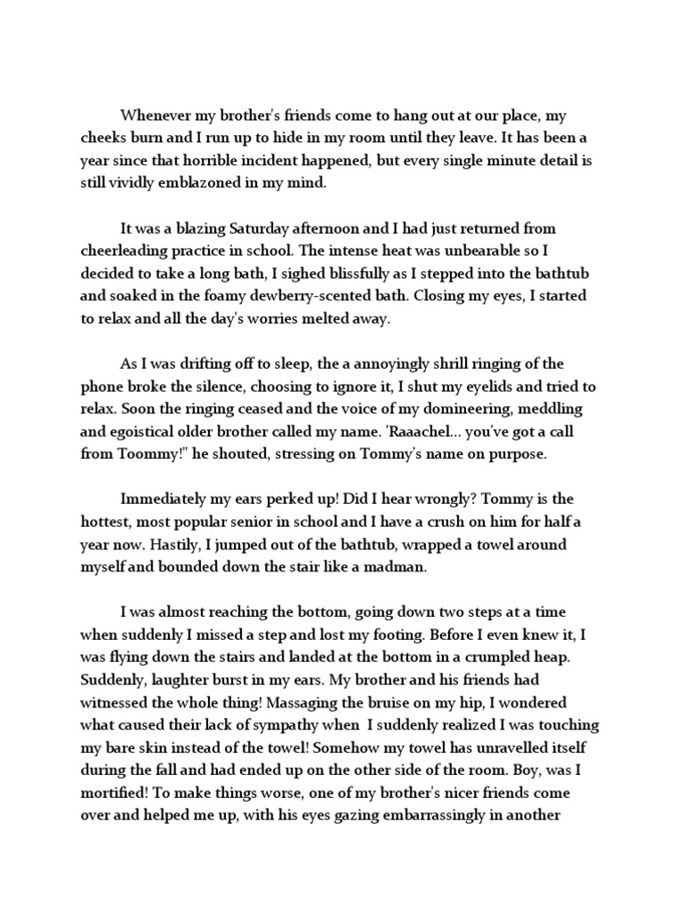 Essay Embarrassing Incident | PDF