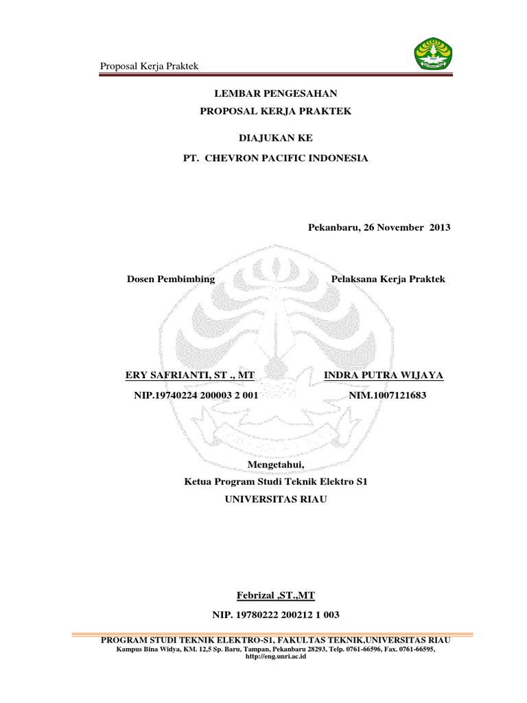 PROPOSAL Kerja Praktek | PDF