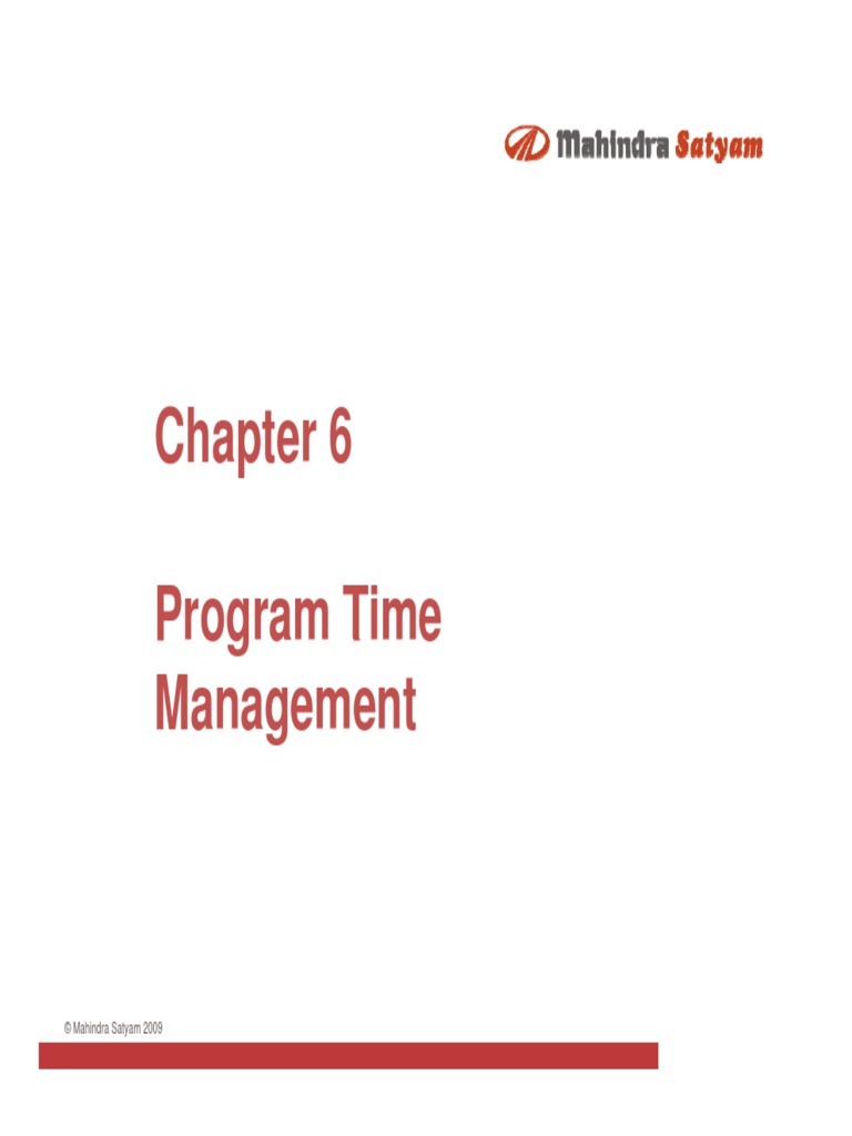 Program Time Management | PDF | Time Management | Professional Skills
