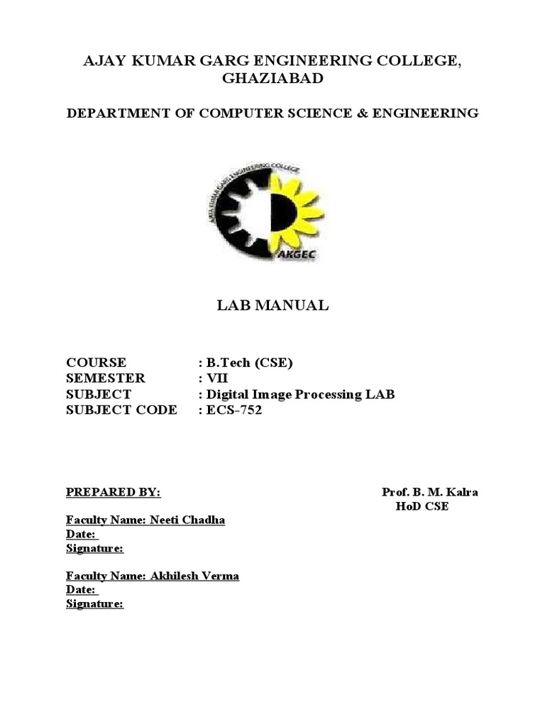 ECS-752 (Lab Manual) Updated | PDF | Control Flow | Rgb Color Model