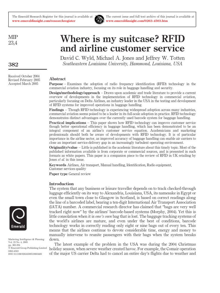 Freight Transport Management Article 8 - Where Is My Suitcase - Rfid ...