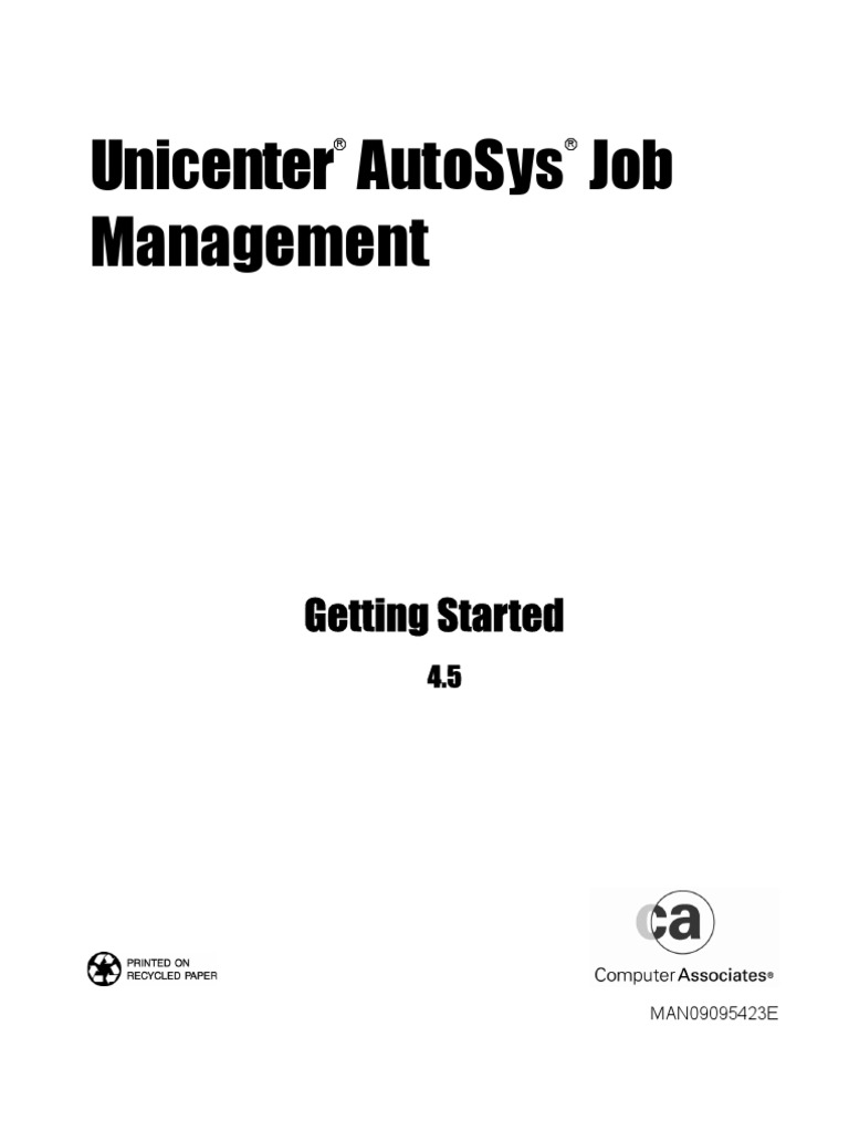 Autosys Job Management - Getting Started | PDF | Server (Computing) | Command Line Interface