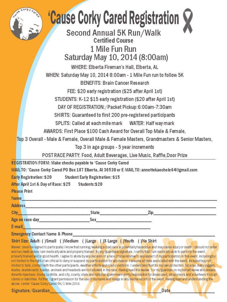 Register To Run in 5K or 1 Mile Fun Run | PDF | Social Issues (General ...