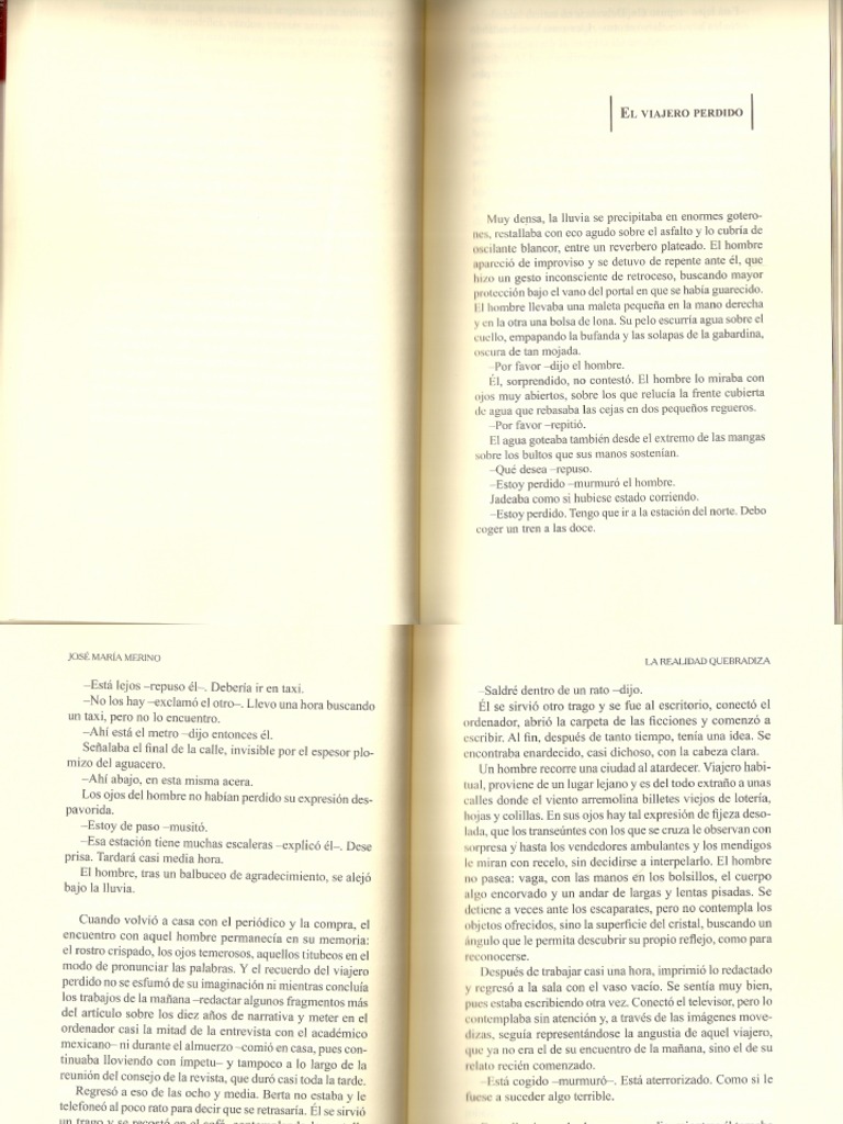 El Viajero Perdido. JM Merino | PDF | Artes del Lenguaje y Comunicación ...