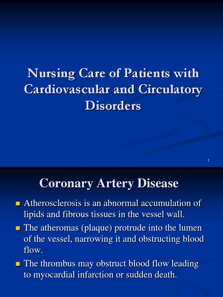 Nursing Myocardia Infarction | PDF | Vein | Hypertension