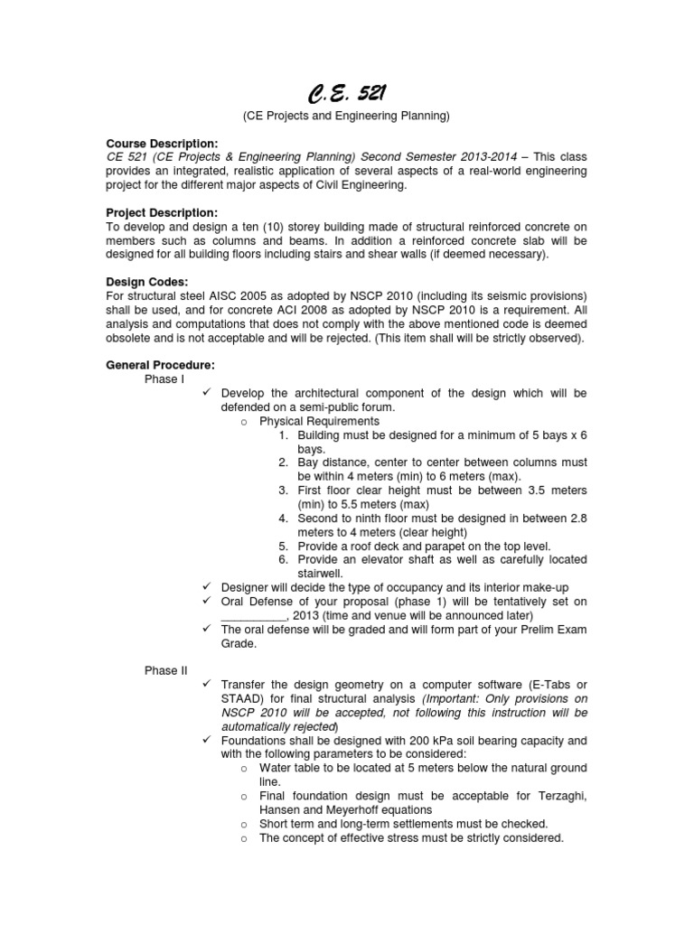CE Project Requirements | Download Free PDF | Stairs | Concrete