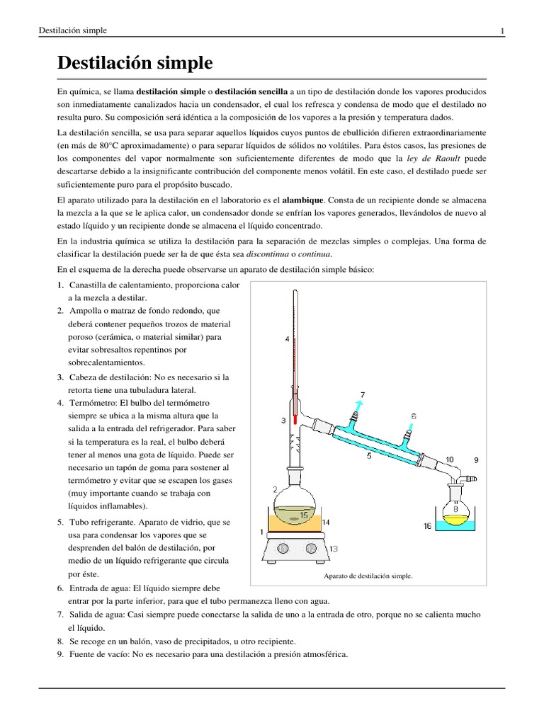 Destilación simple.pdf-3 | Destilación | Química