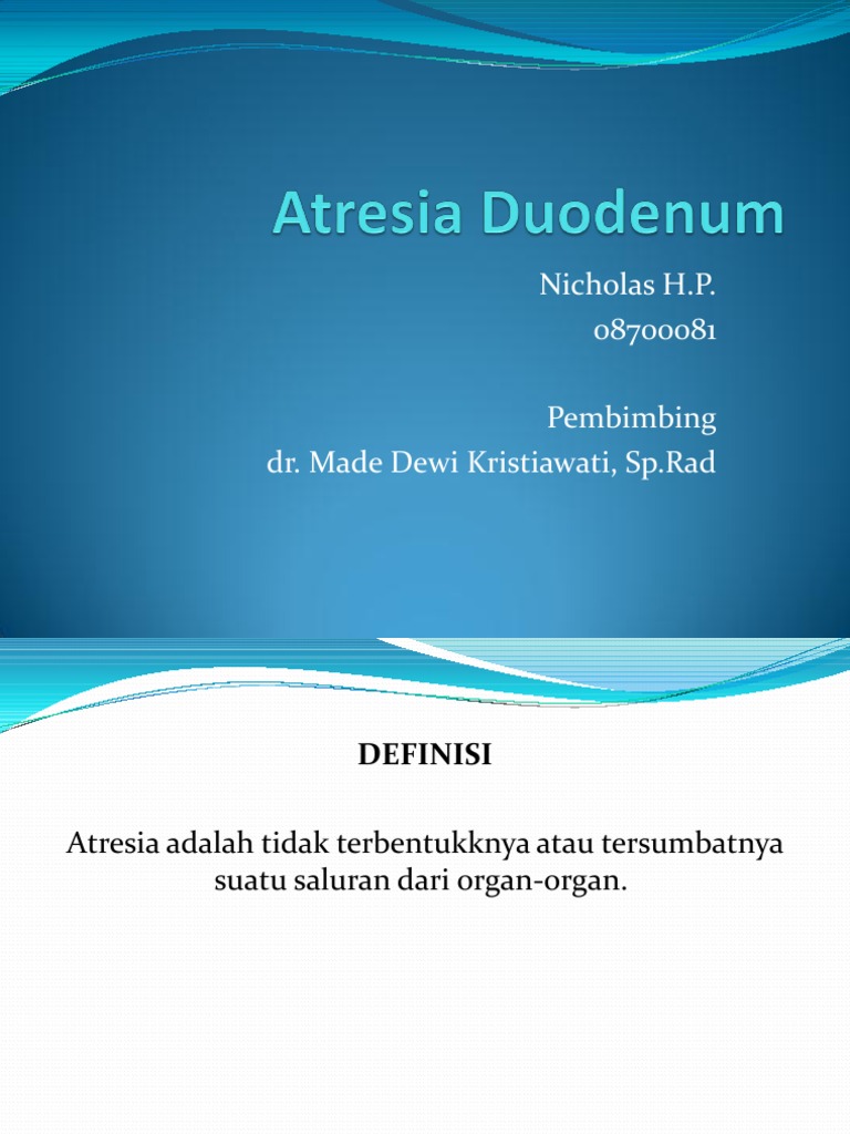 Atresia Duodenum | PDF