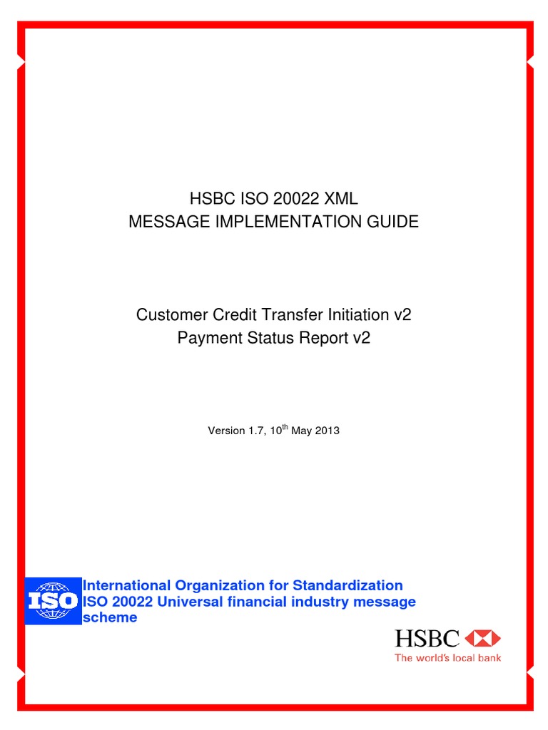 Iso 20022 Ccti Xml Core V2 Message Implementation Guide V1 7 Pdf Xml Xml Schema