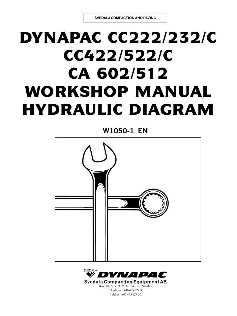 Dynapac CC222 232 422 522 602 512 Whopshop Manual Hydraulic Diagram ...