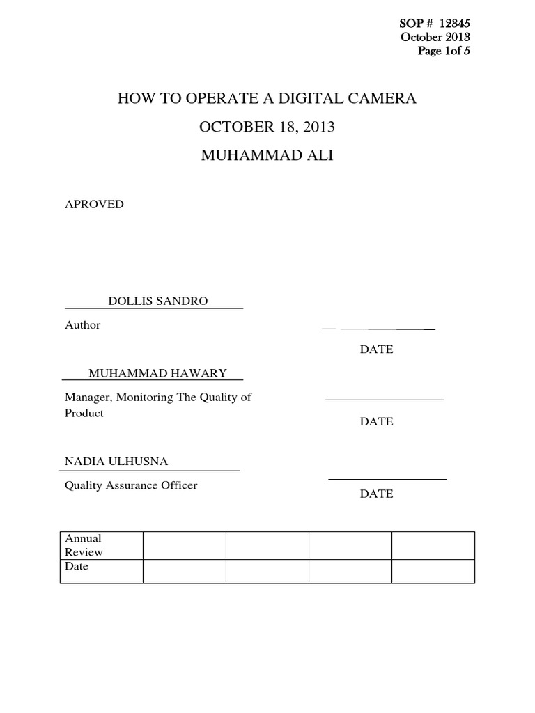 How To Operate A Digital Camera | PDF | Camera | Digital Camera