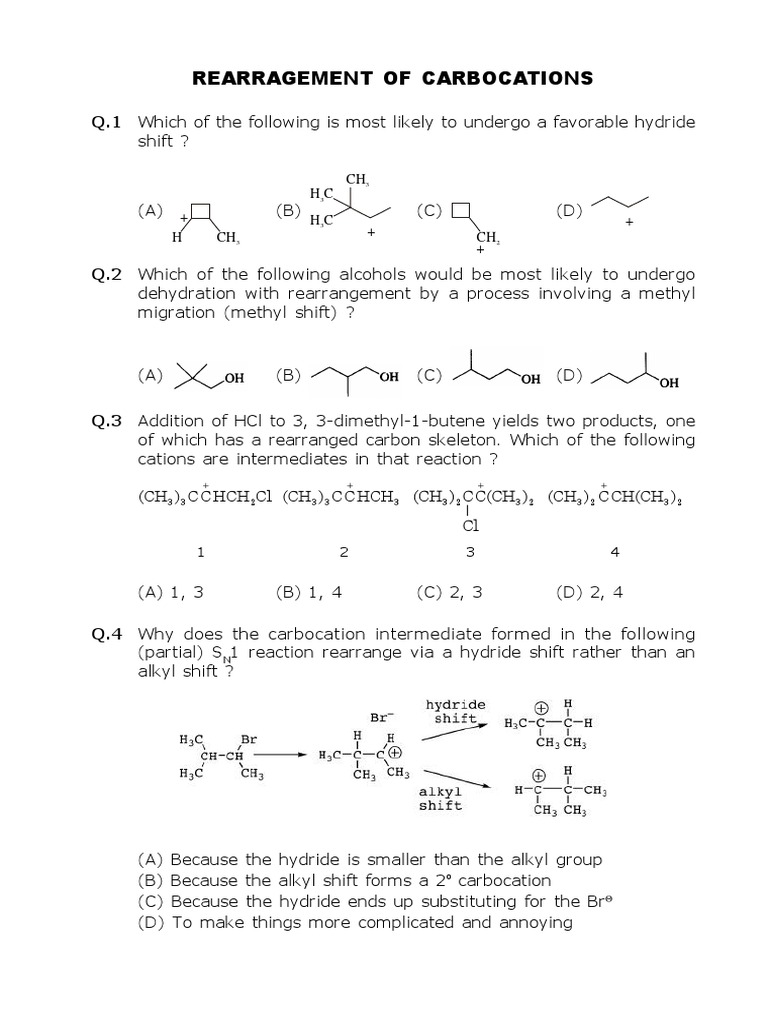 Rearrangement Reactions | Molecules | Chemical Reactions