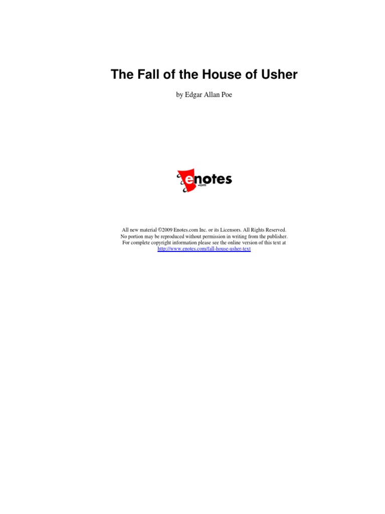 The Fall of The House of Usher Etext | PDF | Edgar Allan Poe