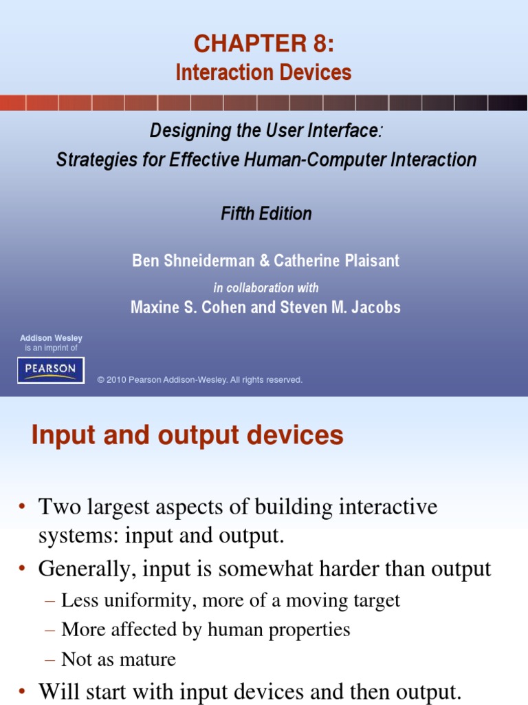 Chapter 8 Final (HCI) | PDF | Computer Keyboard | Touchscreen