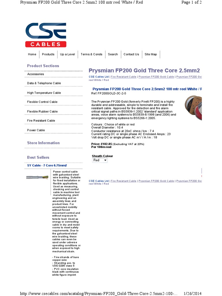 FP 200 Cable | PDF | Cable | Electromagnetism