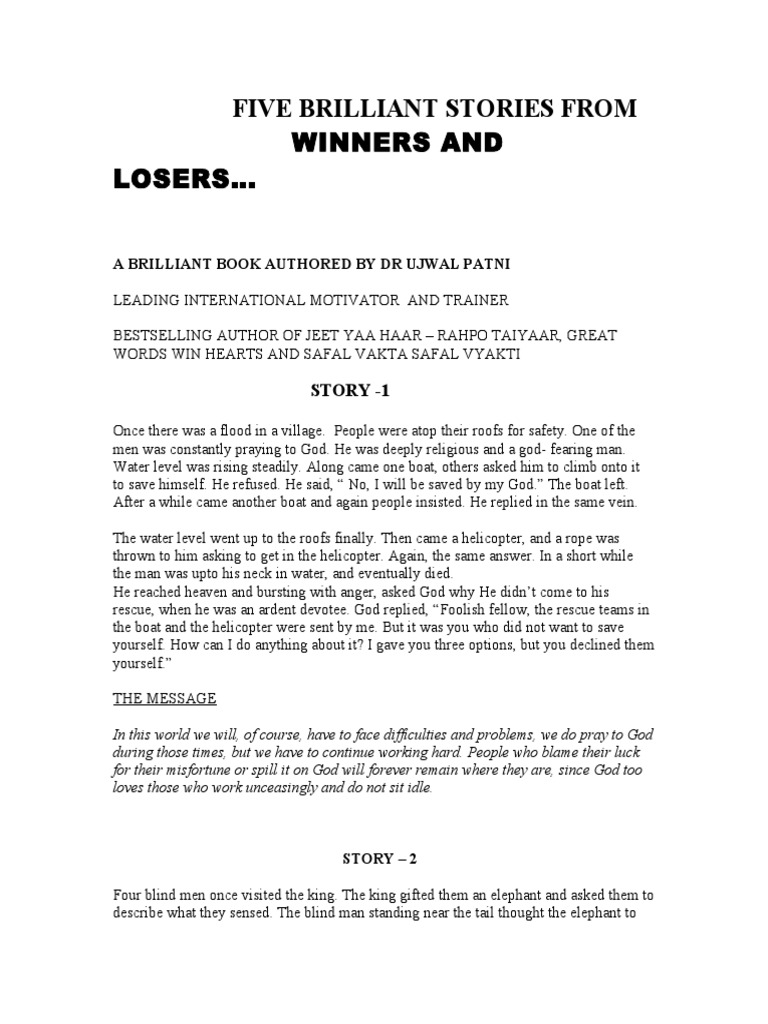 Inspiring Lessons from Winners and Losers | PDF
