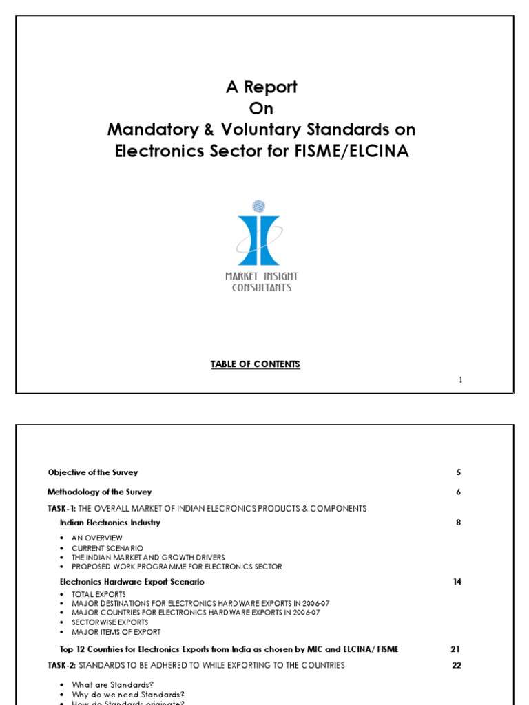 A Report On Mandatory Voluntary Standards | PDF | International ...