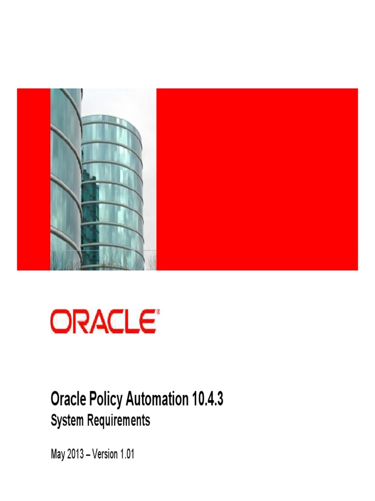 Oracle Policy Automation 10.4.3: System Requirements | PDF | 64 Bit ...